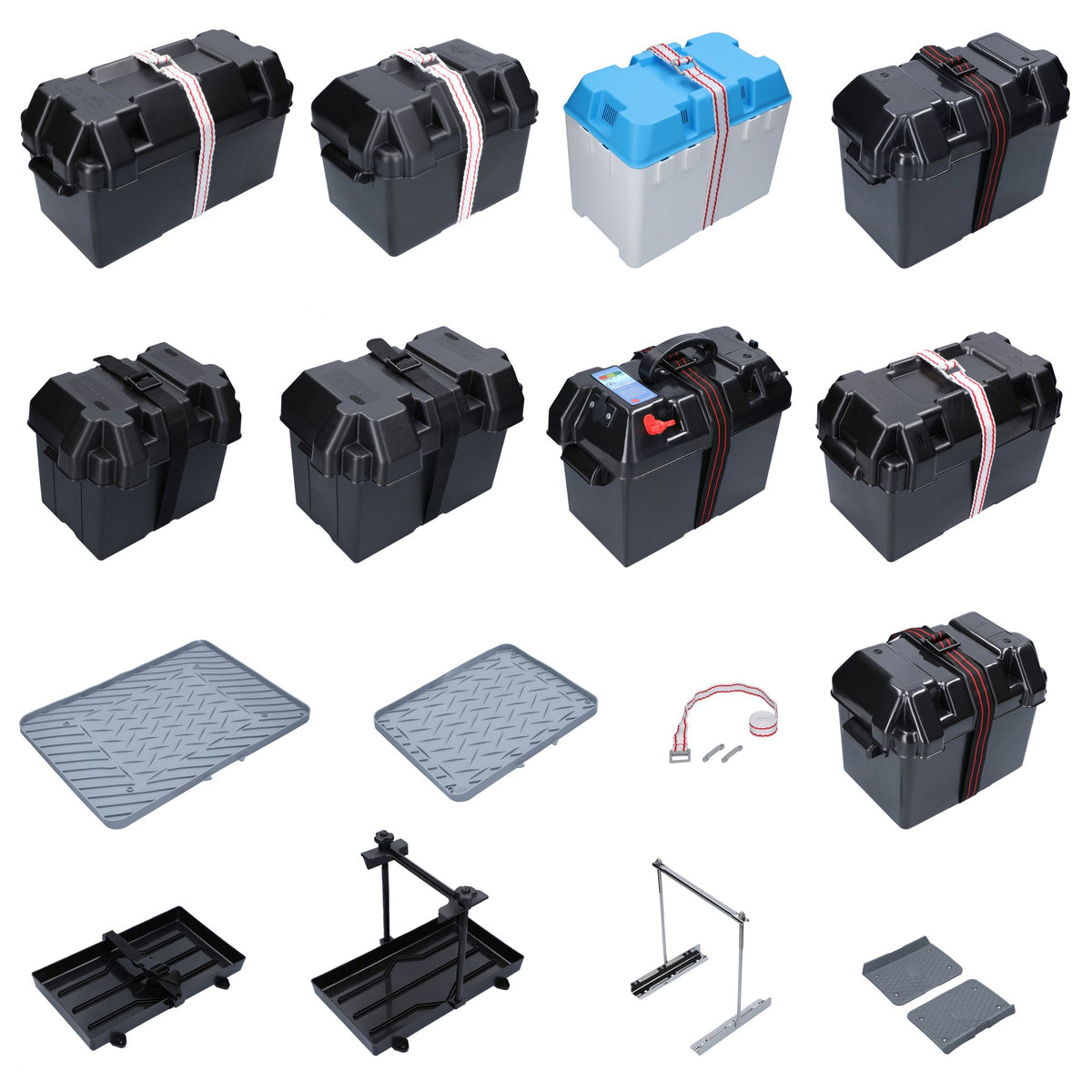 Batteriebox oder Halterung Auswahl, robustes Gehäuse, vielseitig einse ...