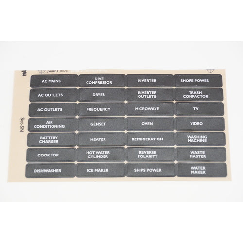 BEP Label Set Adhesive Vinyl for Switch Panel, Stickers, 20 Labels for ...