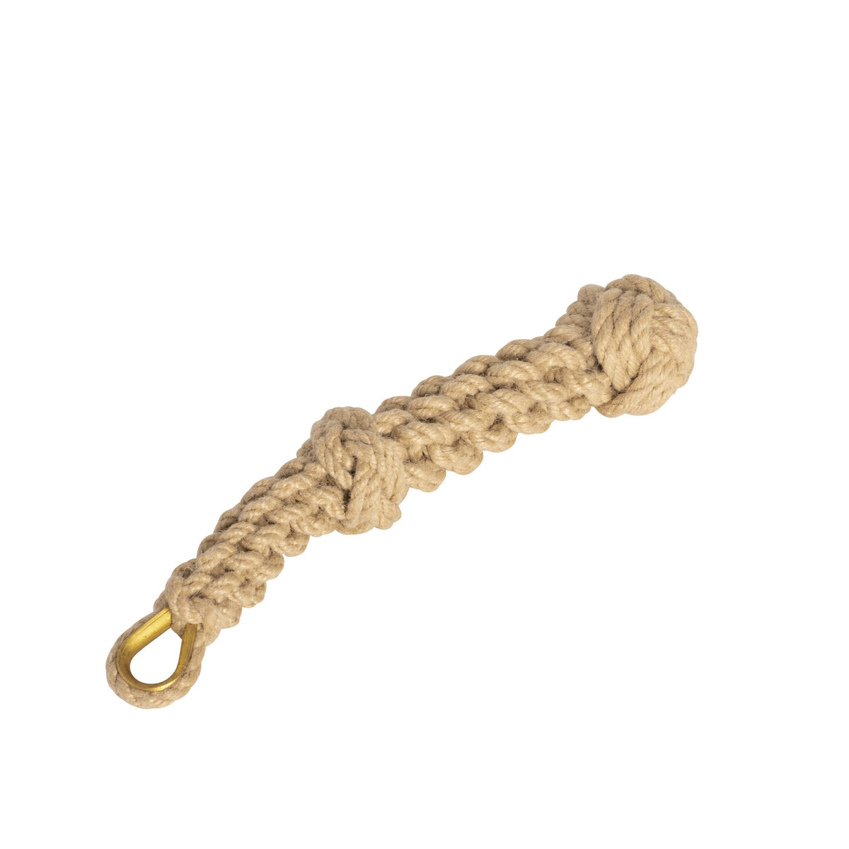 Bell lanyard hemp 120 mm brass shackle, ship rope, robust fastening ac ...