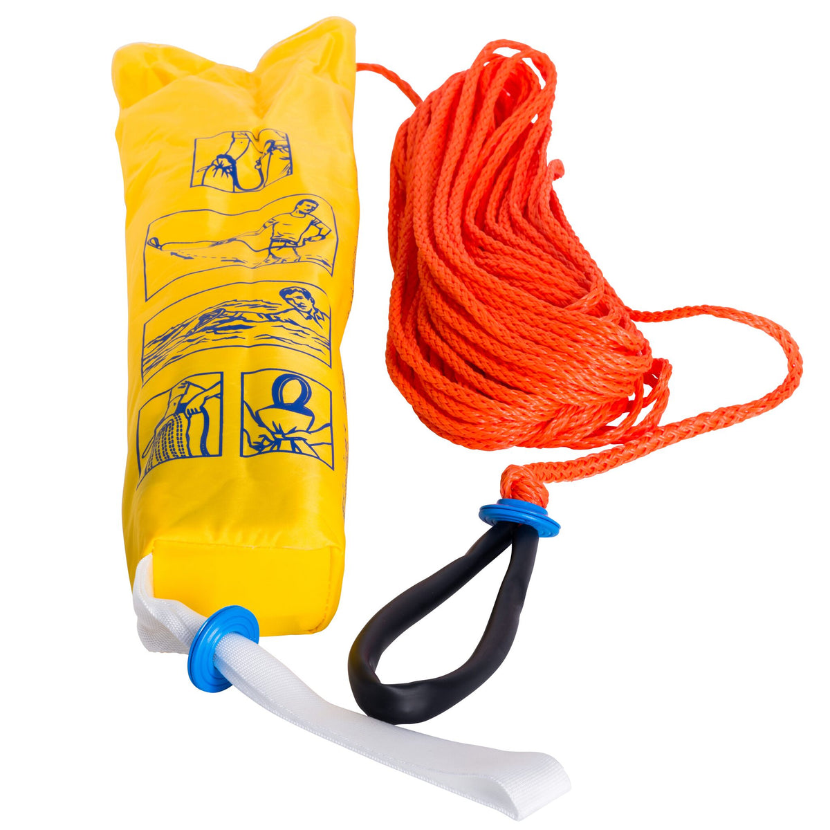 Ready-to-use rescue throw line 23m buoyant, recovery rope, precise thr ...